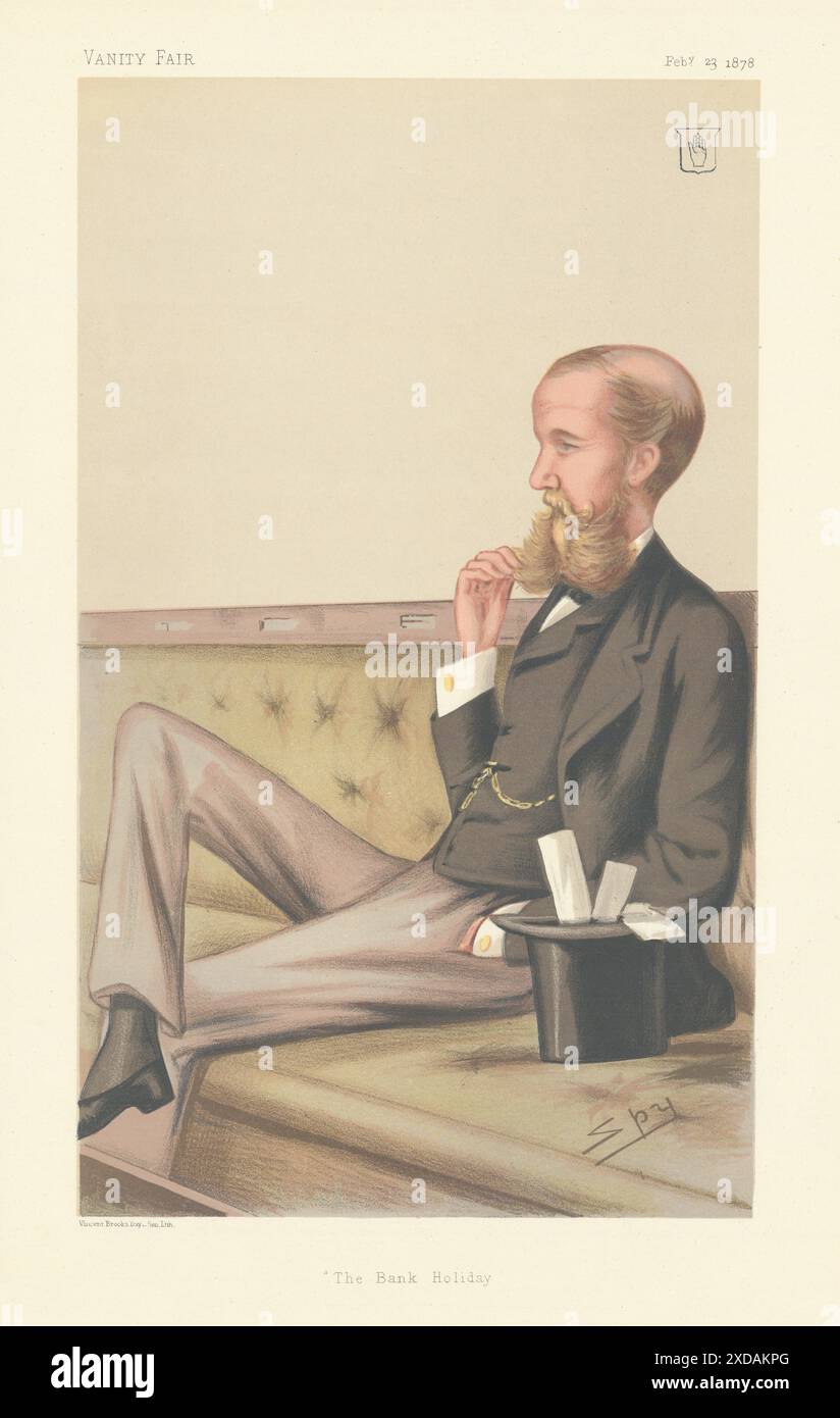 VANITY FAIR SPY CARTOON Sir John Lubbock 'The Bank Holiday' Act ...