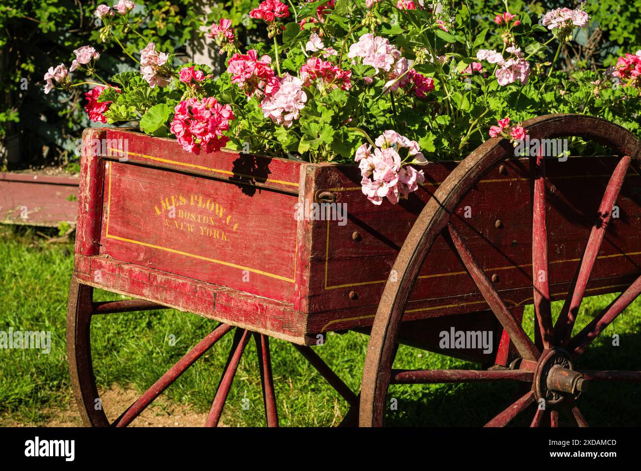 Flower Cart Roseland Cottage Woodstock, Connecticut, USA Stock Photo ...