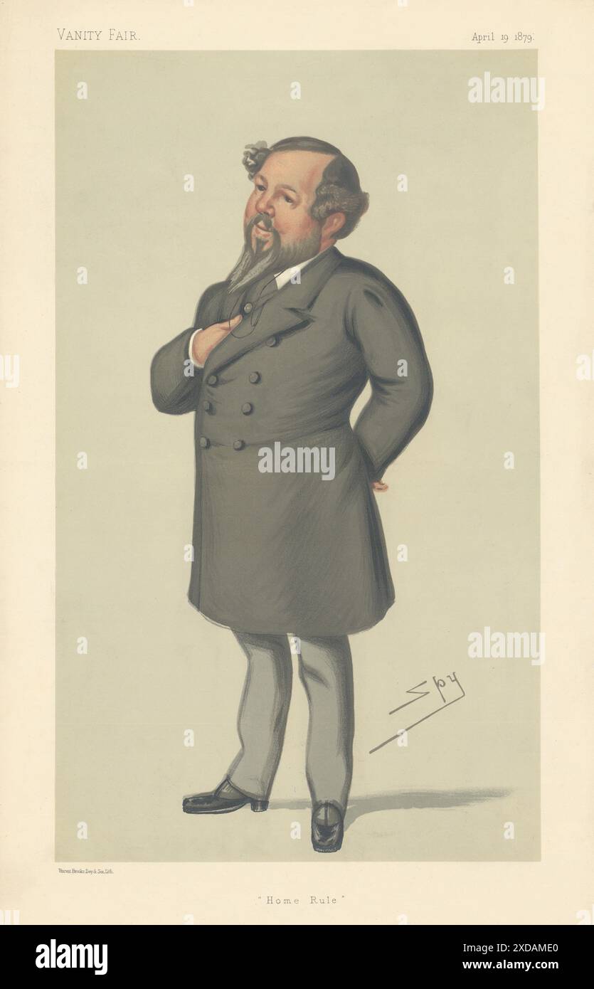 VANITY FAIR SPY CARTOON Mitchell Henry 'Home Rule' Ireland 1879 old ...