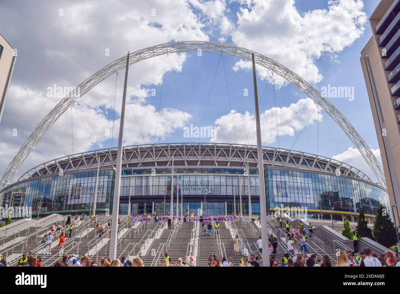 London, England, UK. 21st June, 2024. Swifties arrive at Wembley ...