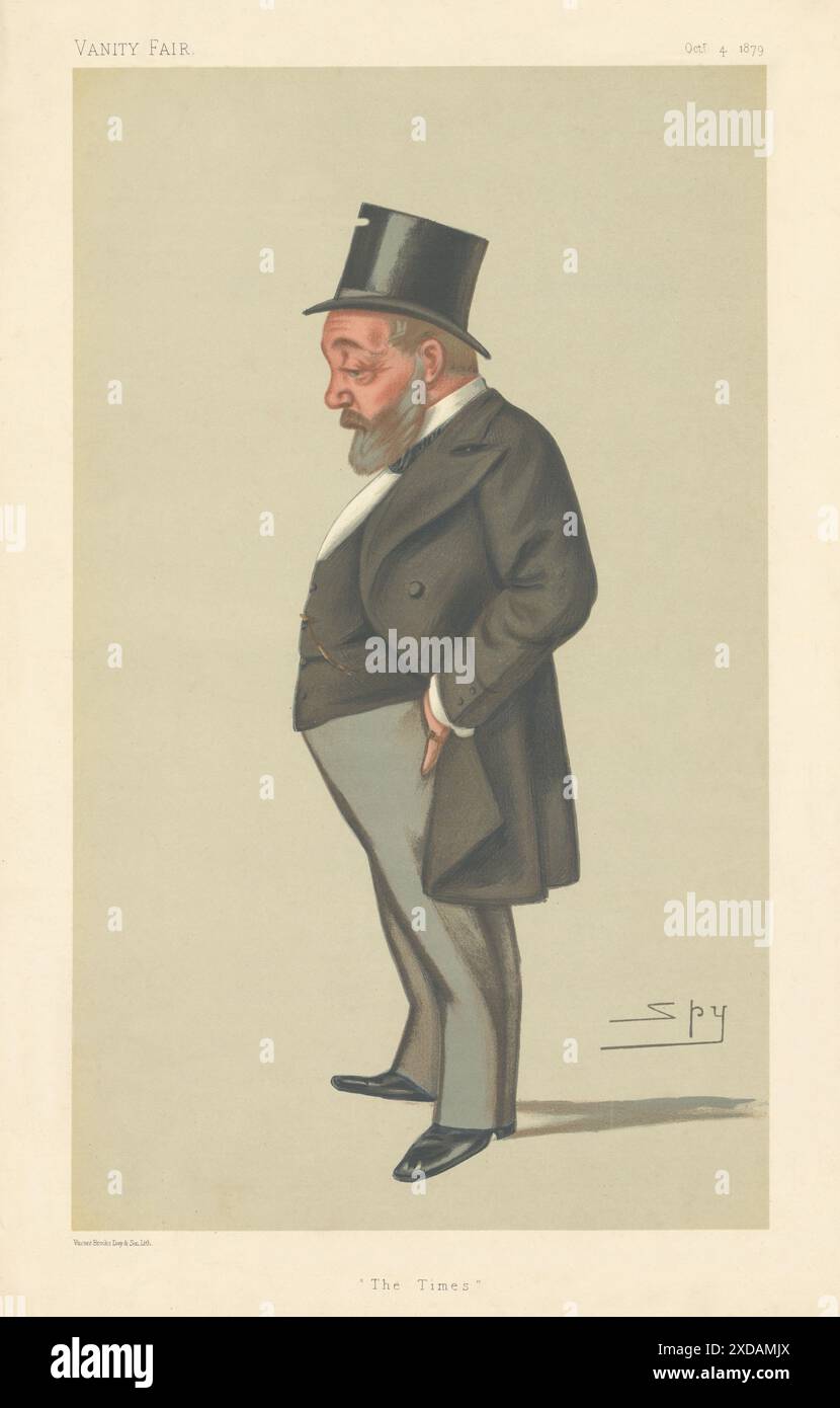 VANITY FAIR SPY CARTOON Thomas Chenery 'The Times' Newspapers 1879 old ...