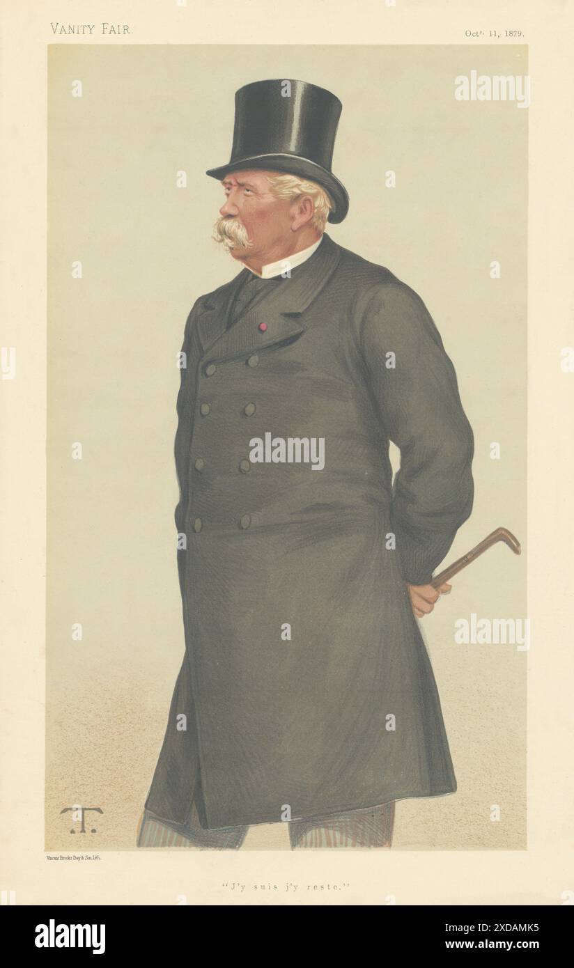 VANITY FAIR SPY CARTOON Patrice de MacMahon 'J'y suis j'y reste' France ...