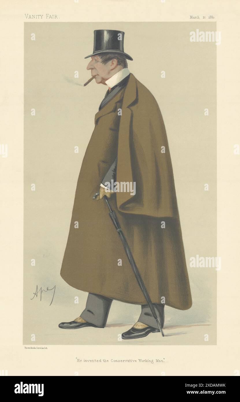 VANITY FAIR SPY CARTOON Markham Spofforth 'He invented the Conservative ...