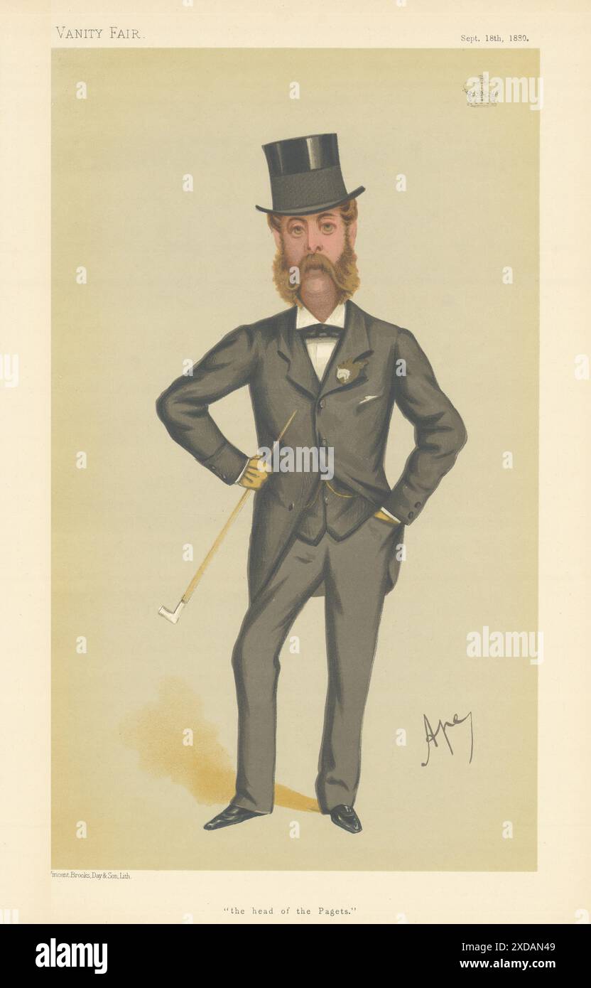 VANITY FAIR SPY CARTOON Marquis of Anglesey 'the head of the Pagets ...