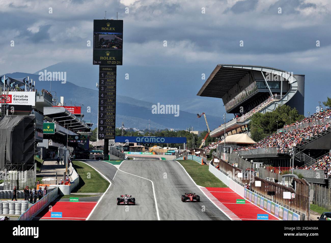 Barcelona, Spain. 21st June, 2024. Kevin Magnussen (DEN) Haas VF-24 and ...