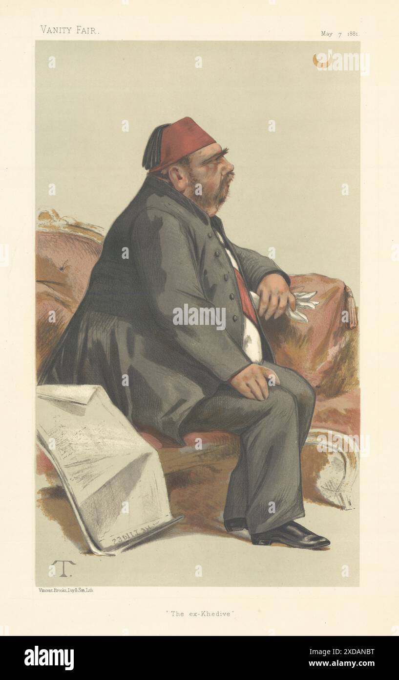VANITY FAIR SPY CARTOON HH Isma'il Pasha 'The ex-Khedive' Egypt. By T ...