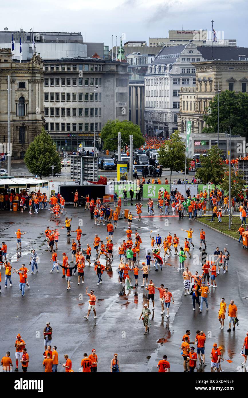 LEIPZIG - The Fanzone in Leipzig for the Dutch national team's European ...