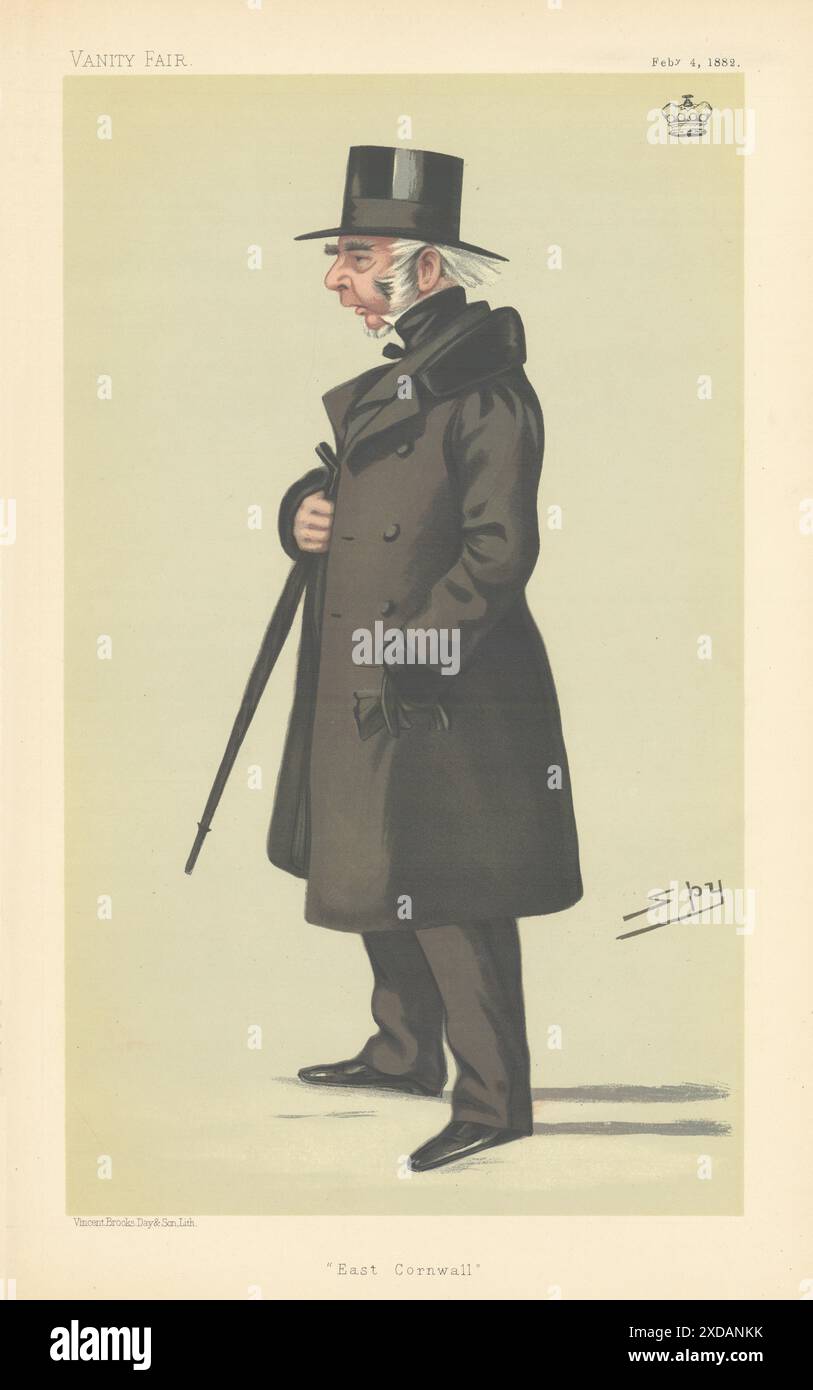 VANITY FAIR SPY CARTOON Lord Robartes 'Cornwall' Cornwall 1882 old ...
