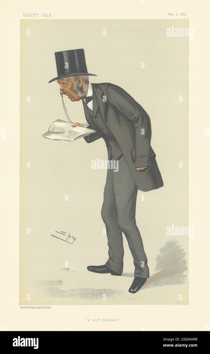VANITY FAIR SPY CARTOON Lewis Llewelyn Dillwyn 'a wet Quaker' Wales ...