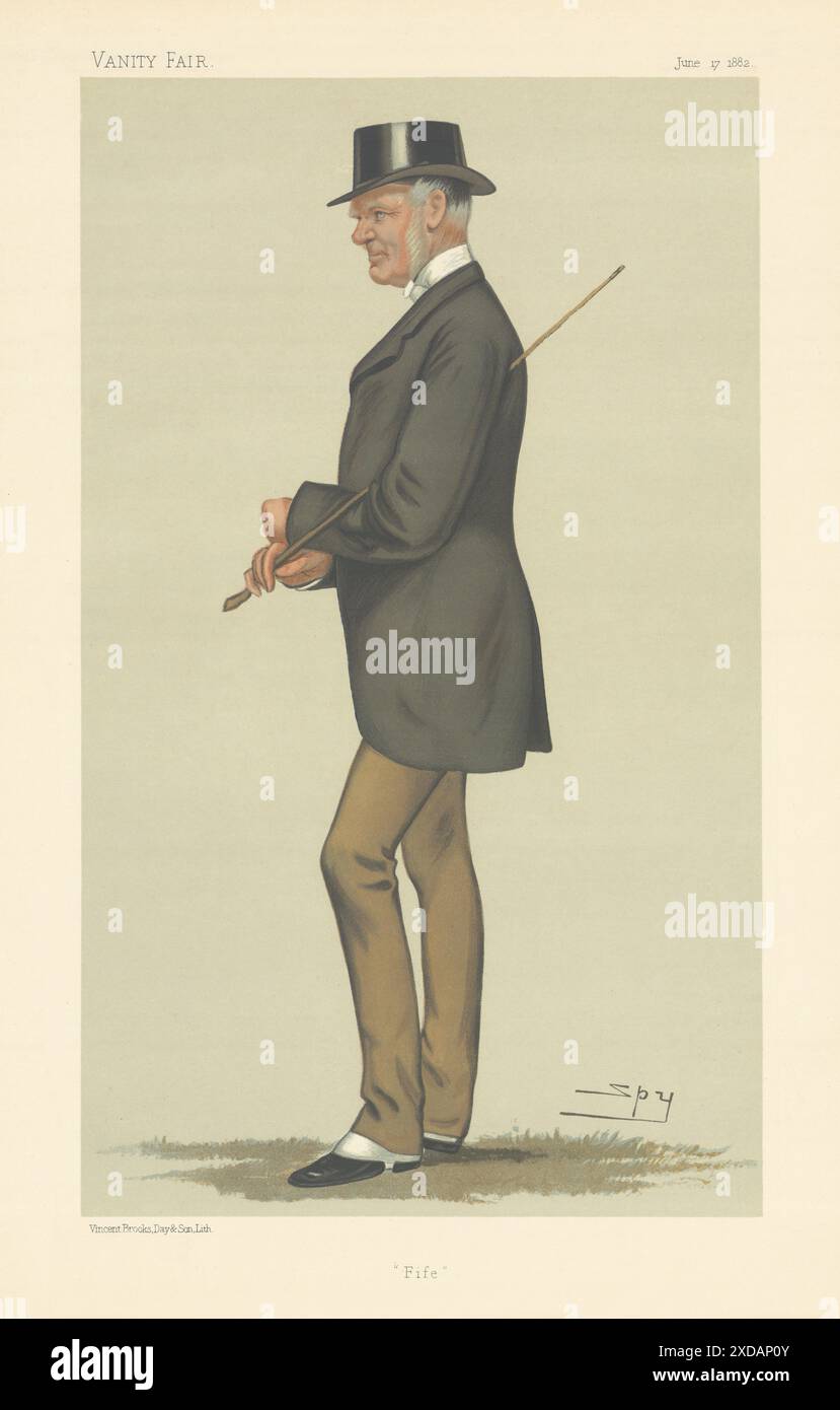 VANITY FAIR SPY CARTOON John Anstruther-Thomson 'Fife' Hunting 1882 old ...
