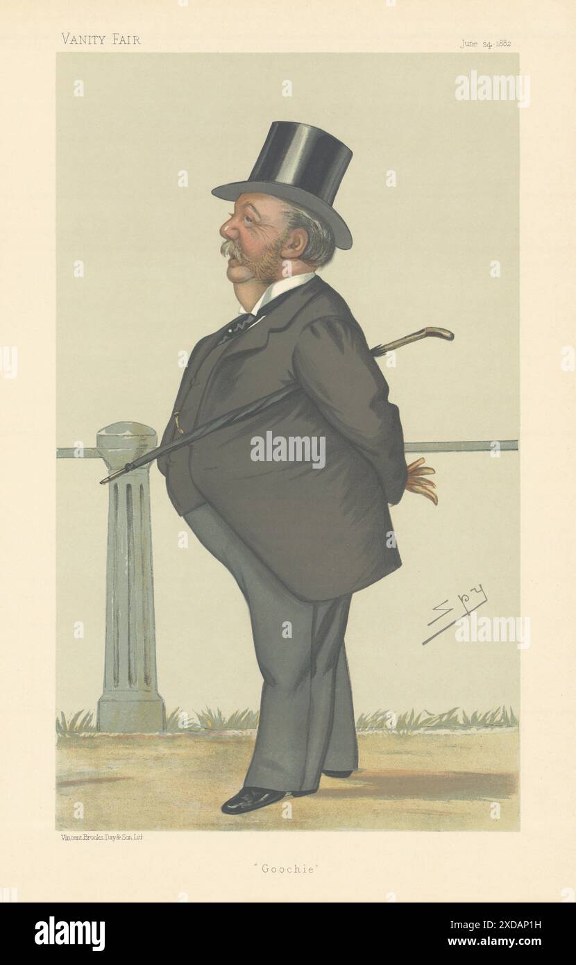 VANITY FAIR SPY CARTOON Capt Arthur Gooch 'Goochie' Men Of The Day 1882 ...