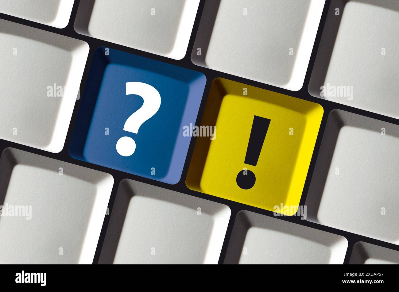 Keyboard has question mark and exclamation keys for effective ...