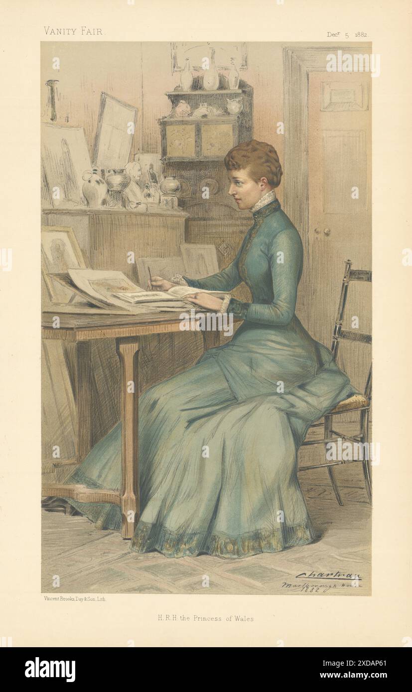 VANITY FAIR SPY CARTOON 'HRH Princess of Wales' Alexandra of Denmark ...