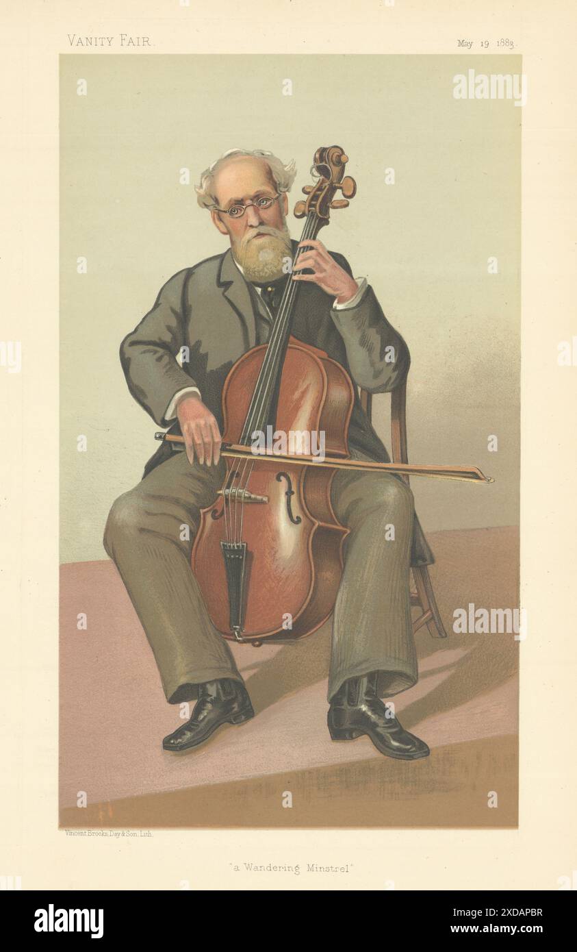 VANITY FAIR SPY CARTOON Lord Gerald FitzGerald 'A wandering minstrel ...