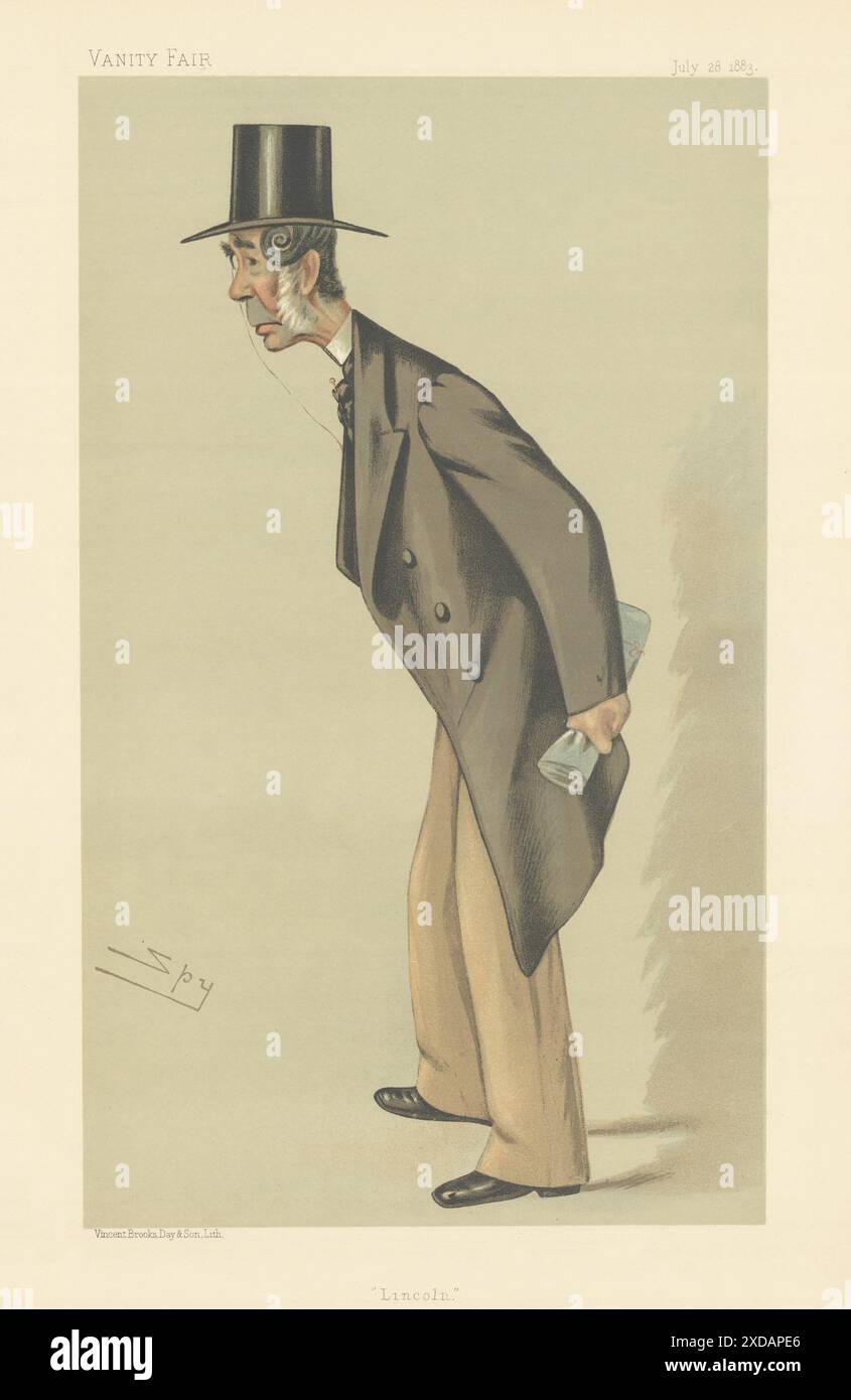 VANITY FAIR SPY CARTOON John Hinde Palmer QC 'Lincoln' Lincs 1883 old ...