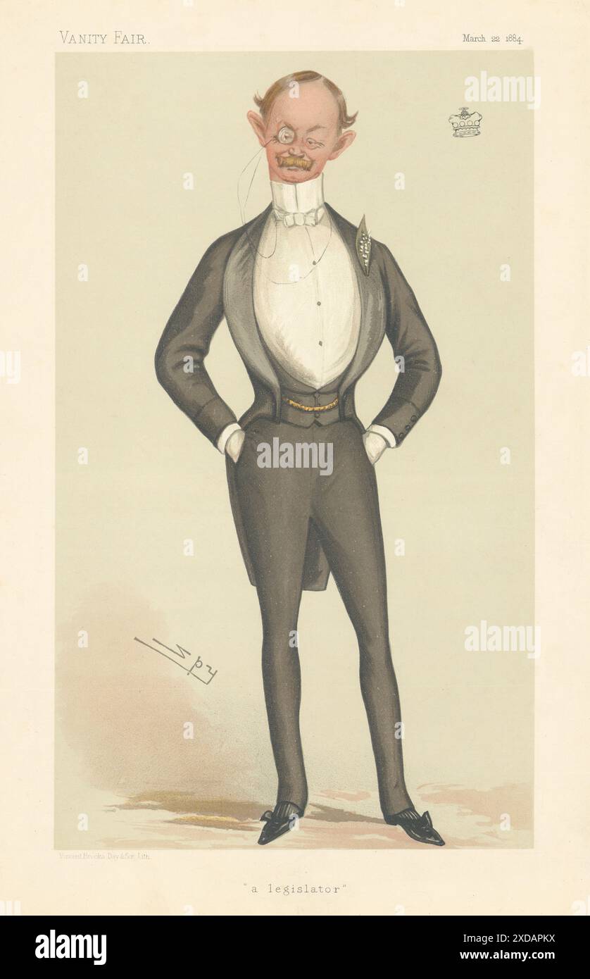 VANITY FAIR SPY CARTOON Lawrence Palk, 2nd Baron Haldon 'a legislator ...