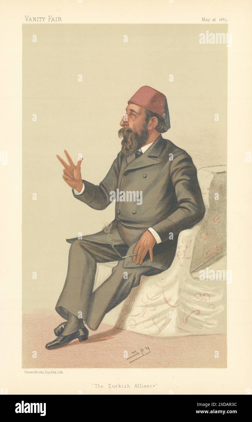 VANITY FAIR SPY CARTOON Hassan Fehmy Pasha 'The Turkish Alliance ...