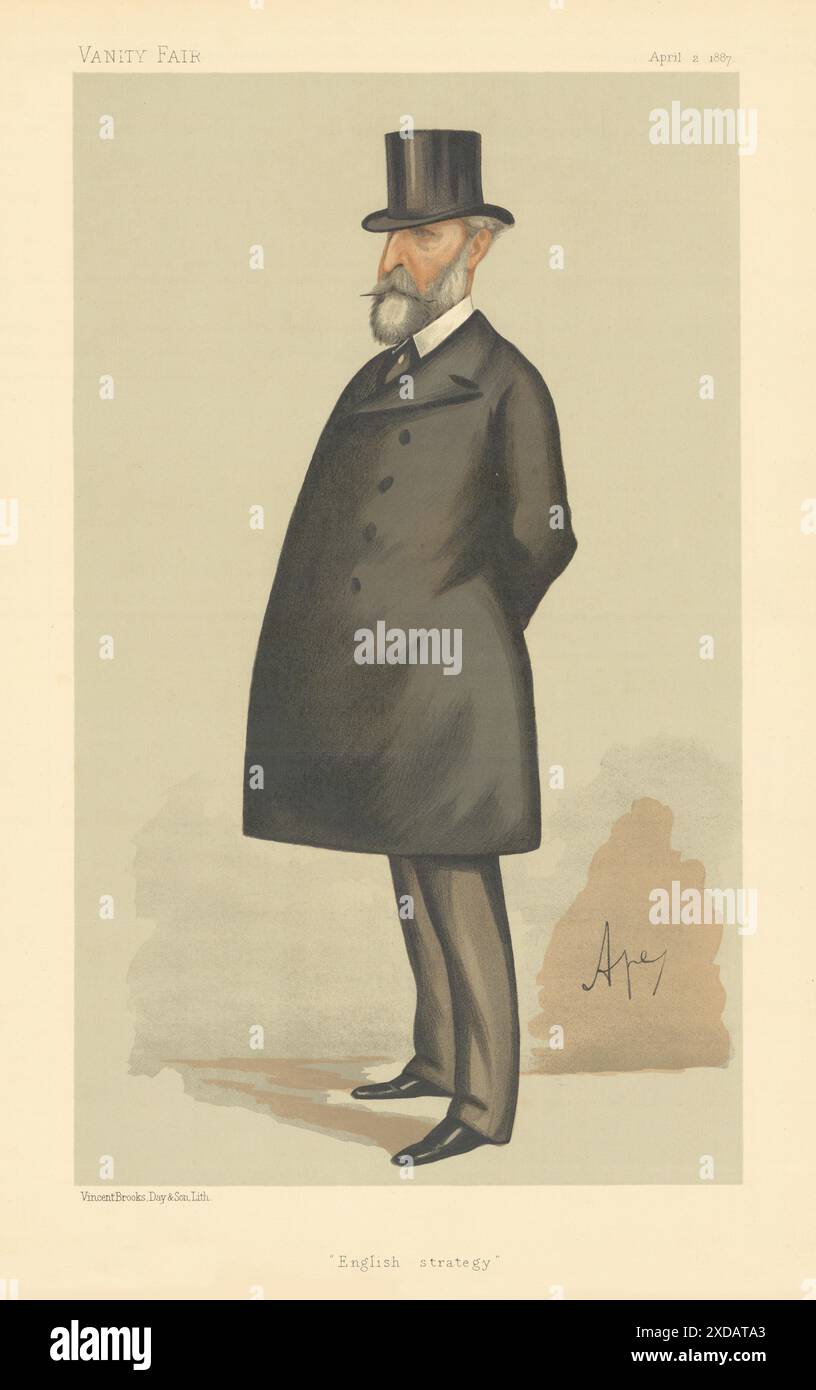 VANITY FAIR SPY CARTOON Lt-Gen Edward Bruce Hamley 'English Strategy ... VANITY FAIR SPY CARTOON Lt-Gen Edward Bruce Hamley 'English Strategy ...