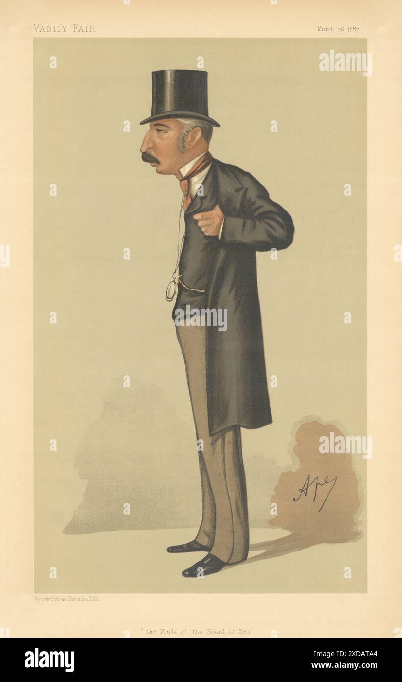 VANITY FAIR SPY CARTOON Captain John Colomb 'The Rule of the Road at ...