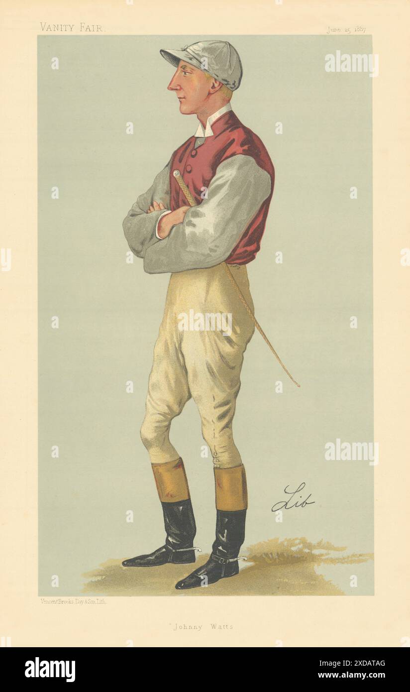 VANITY FAIR SPY CARTOON John "Jack" Watts 'Johnny Watts' Jockeys. By ...