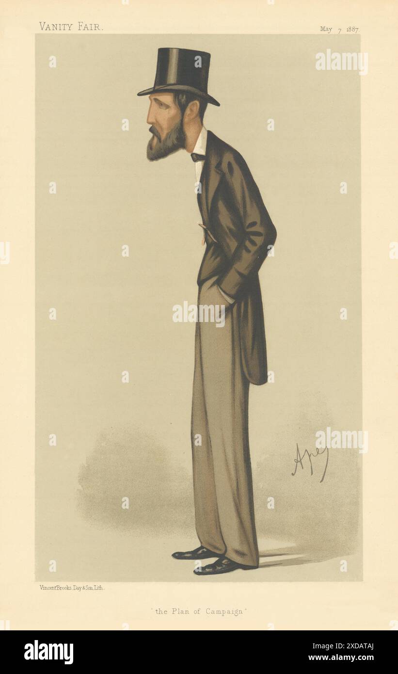 VANITY FAIR SPY CARTOON John Dillon 'the Plan of Campaign' Ireland. Ape ...