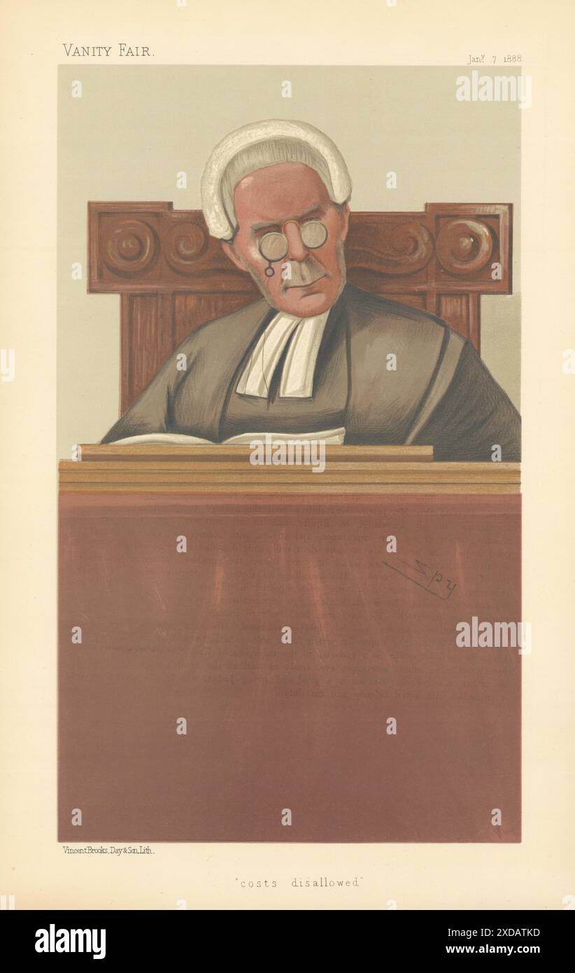 VANITY FAIR SPY CARTOON Sir Edward Ebenezer Kay 'costs disallowed ...