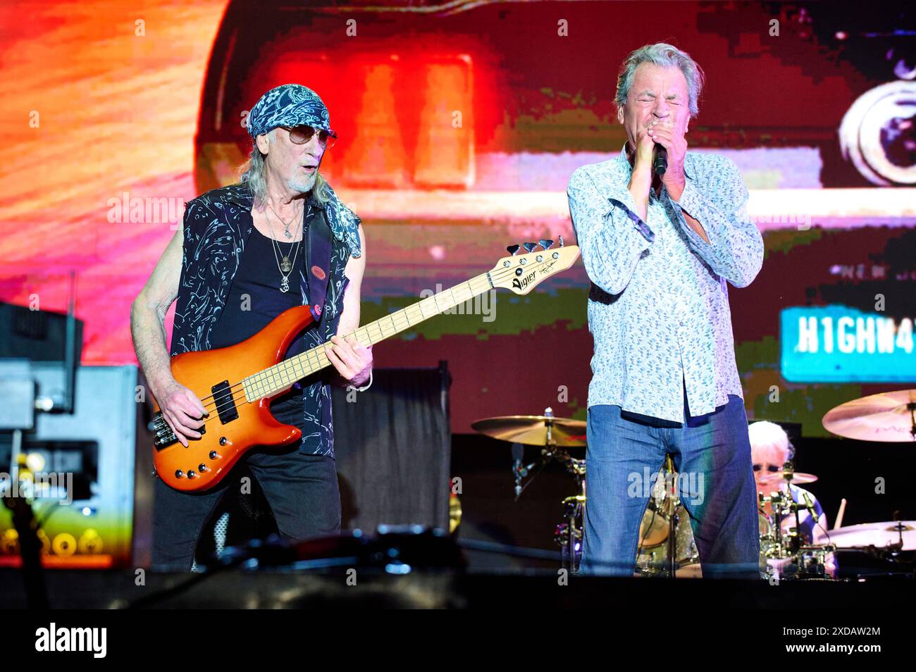 Roger Glover, Ian Gillan und Ian Paice von Deep Purple live auf dem ...