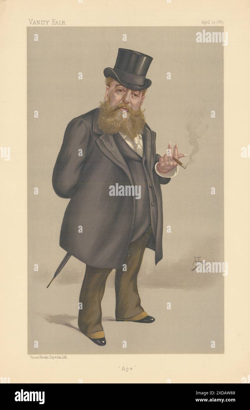 VANITY FAIR SPY CARTOON Signor Carlo Pellegrini 'Ape' Artist. By AHM ...