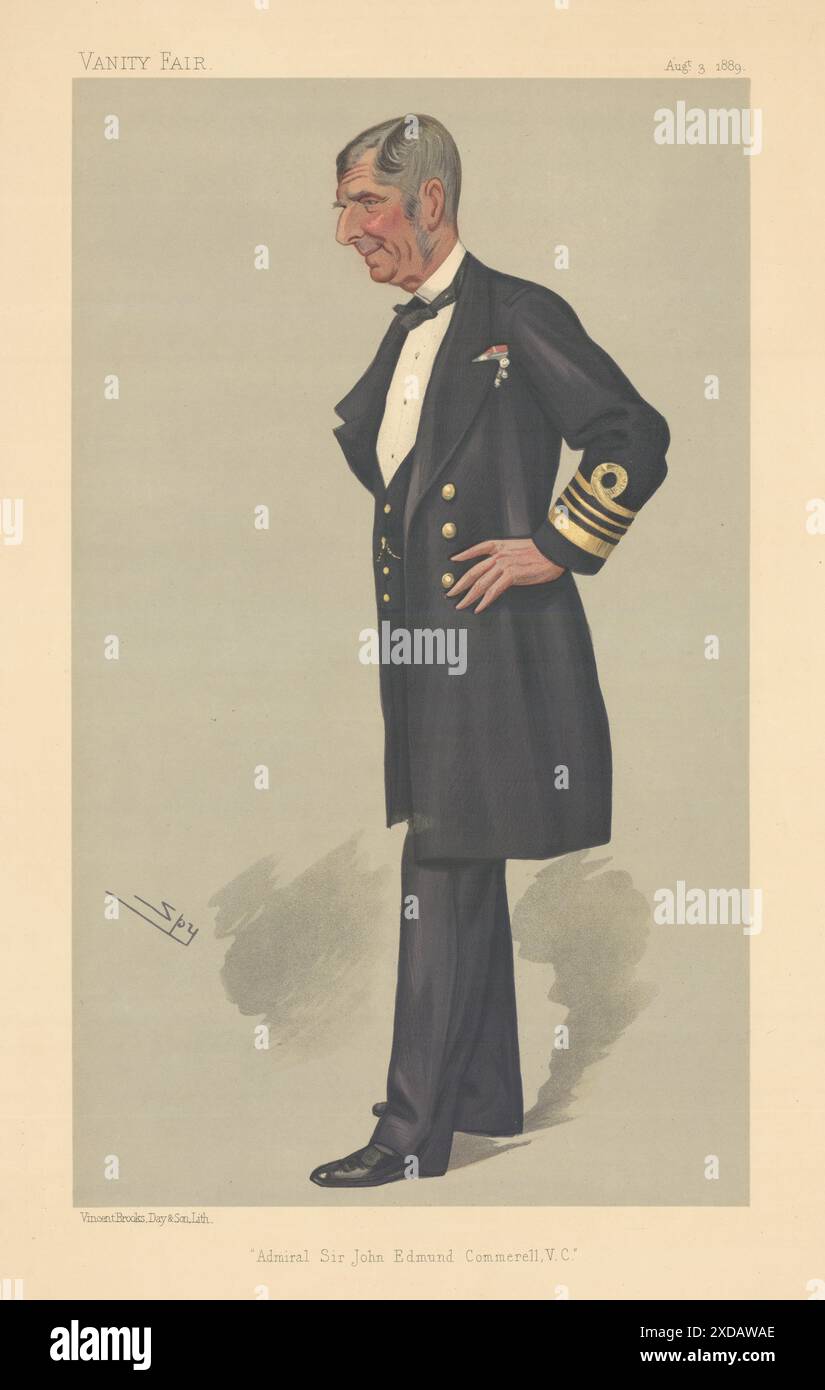 VANITY FAIR SPY CARTOON 'Admiral Sir John Edmund Commerell' Royal Navy ...