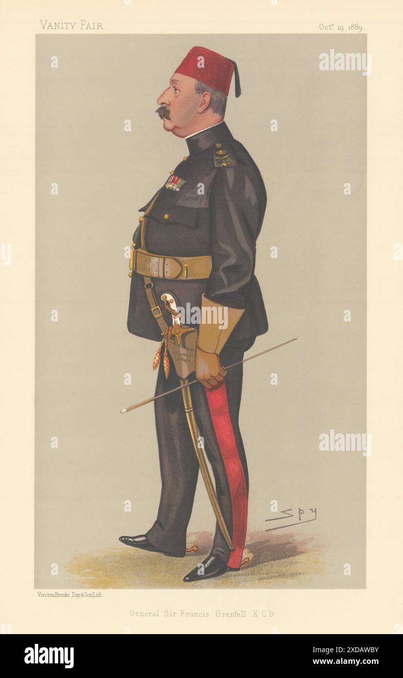 VANITY FAIR SPY CARTOON 'Major Gen Sir Francis Grenfell KCB'. South ...