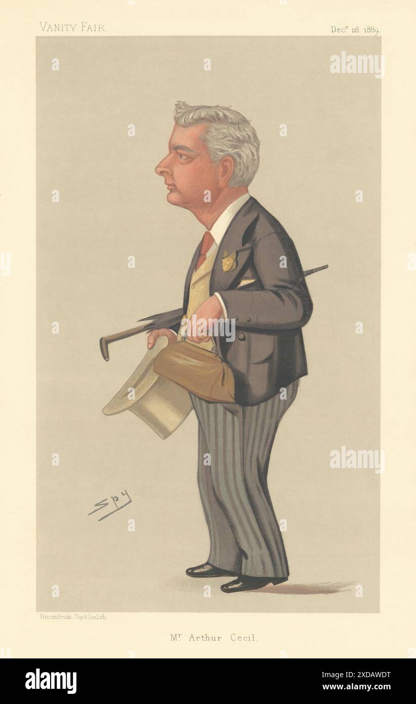 VANITY FAIR SPY CARTOON 'Mr Arthur Cecil' Theatre Actor Comedian ...