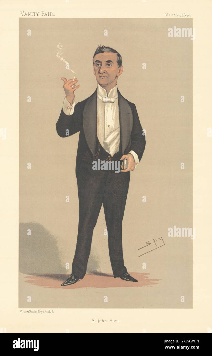 VANITY FAIR SPY CARTOON 'Mr John Hare'. Actor & theatre manager 1890 ...