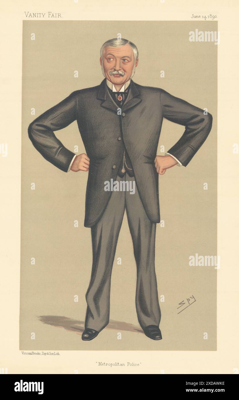 VANITY FAIR SPY CARTOON James Monro 'Metropolitan Police' 1890 old ...