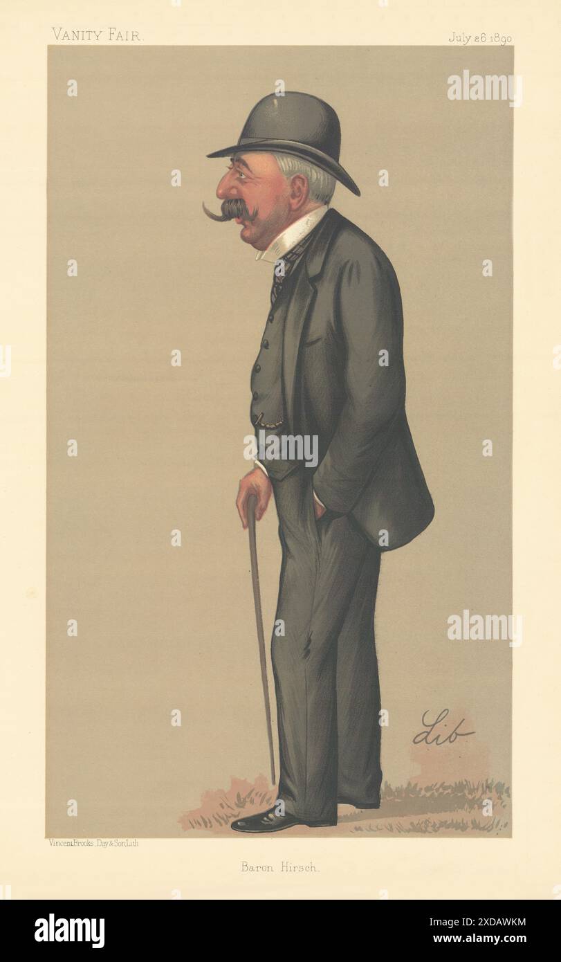 VANITY FAIR SPY CARTOON Maurice Baron Hirsch. German-Jewish ...