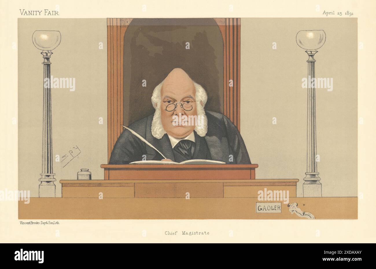 VANITY FAIR SPY CARTOON Sir John Bridge 'Chief Magistrate' Law Police ...