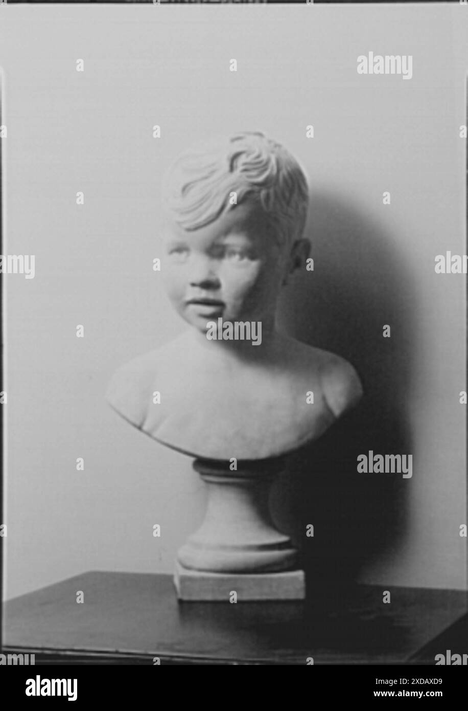 Portrait bust of a child by Mr. Wheeler Williams. Genthe photograph ...