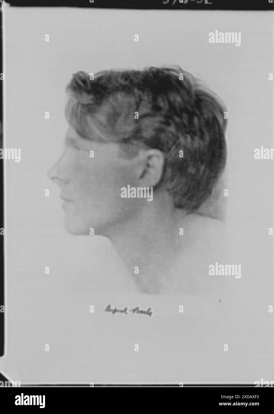 Portrait photograph of an unidentified man with "Rupert Burke" written ...