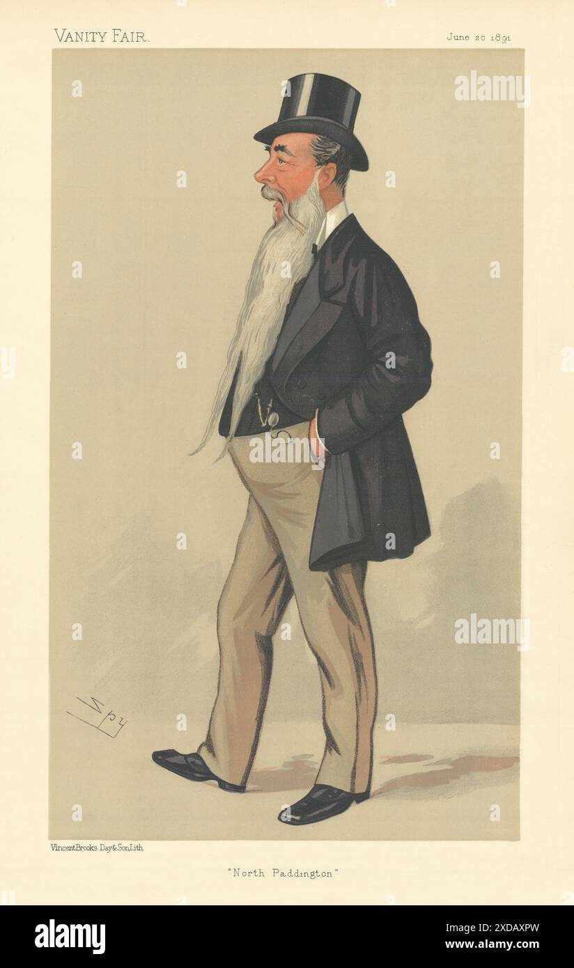 VANITY FAIR SPY CARTOON John Aird 'North Paddington' MP. Engineer 1891 ...