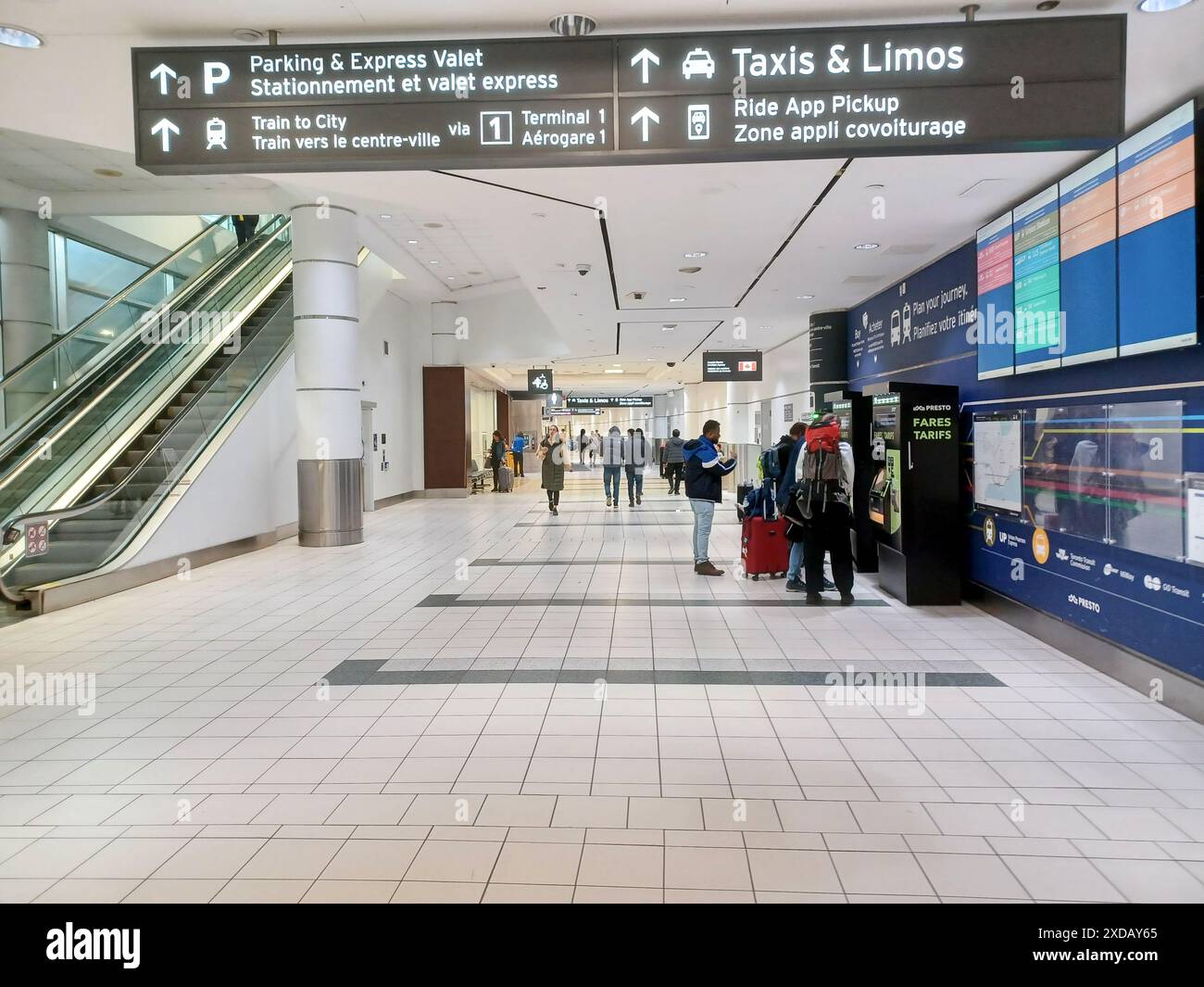 Toronto, ON, Canada - June 21, 2024: Inside view of the Toronto Pearson International Airport ...