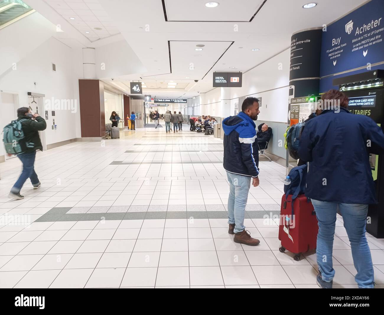 Toronto, ON, Canada - June 21, 2024: Inside view of the Toronto Pearson International Airport ...