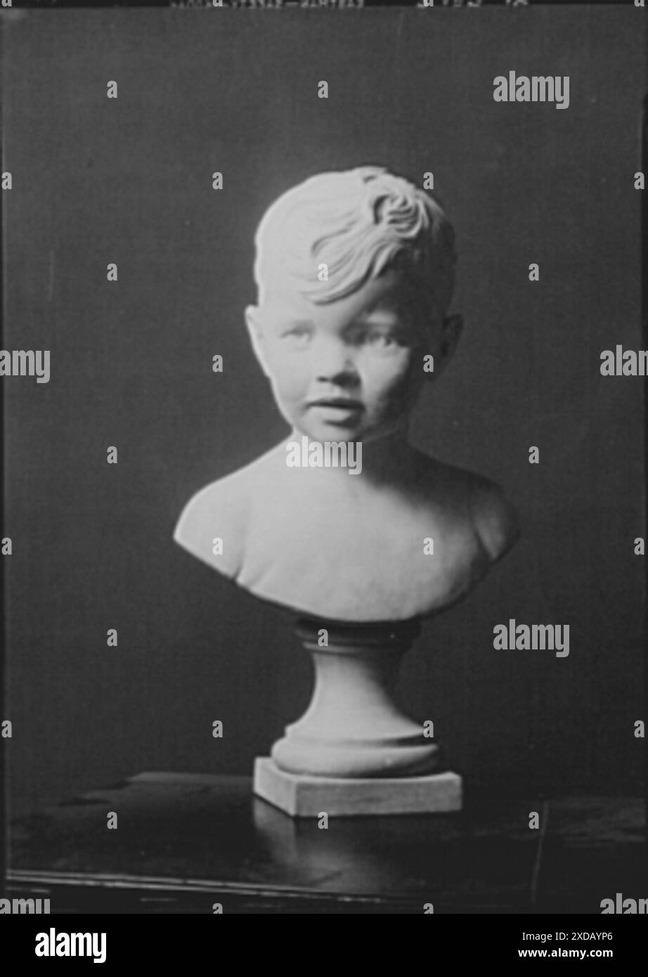 Portrait bust of a child by Mr. Wheeler Williams. Genthe photograph ...