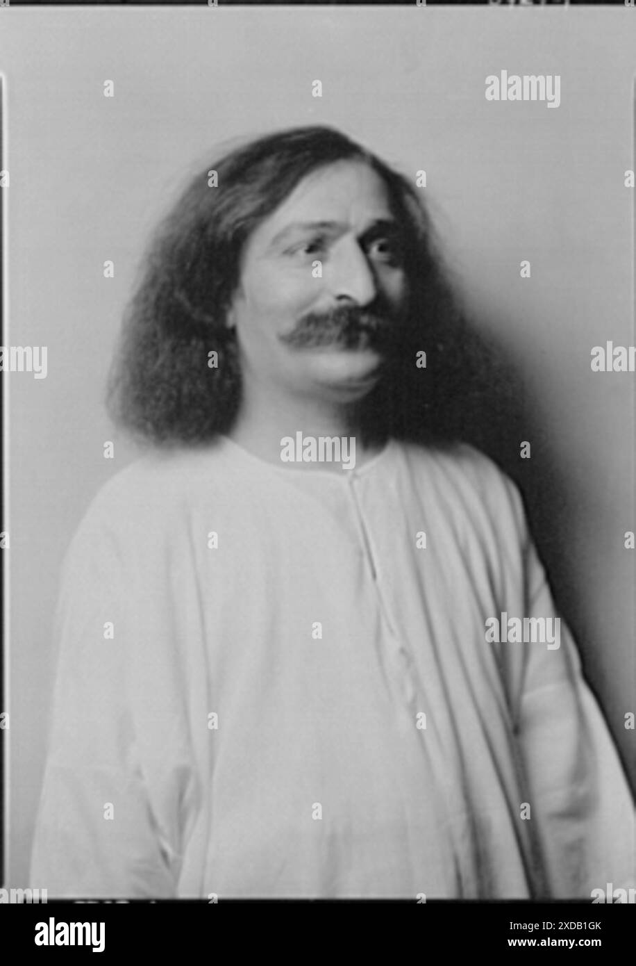 Meher Baba, portrait photograph. Genthe photograph collection Stock ...
