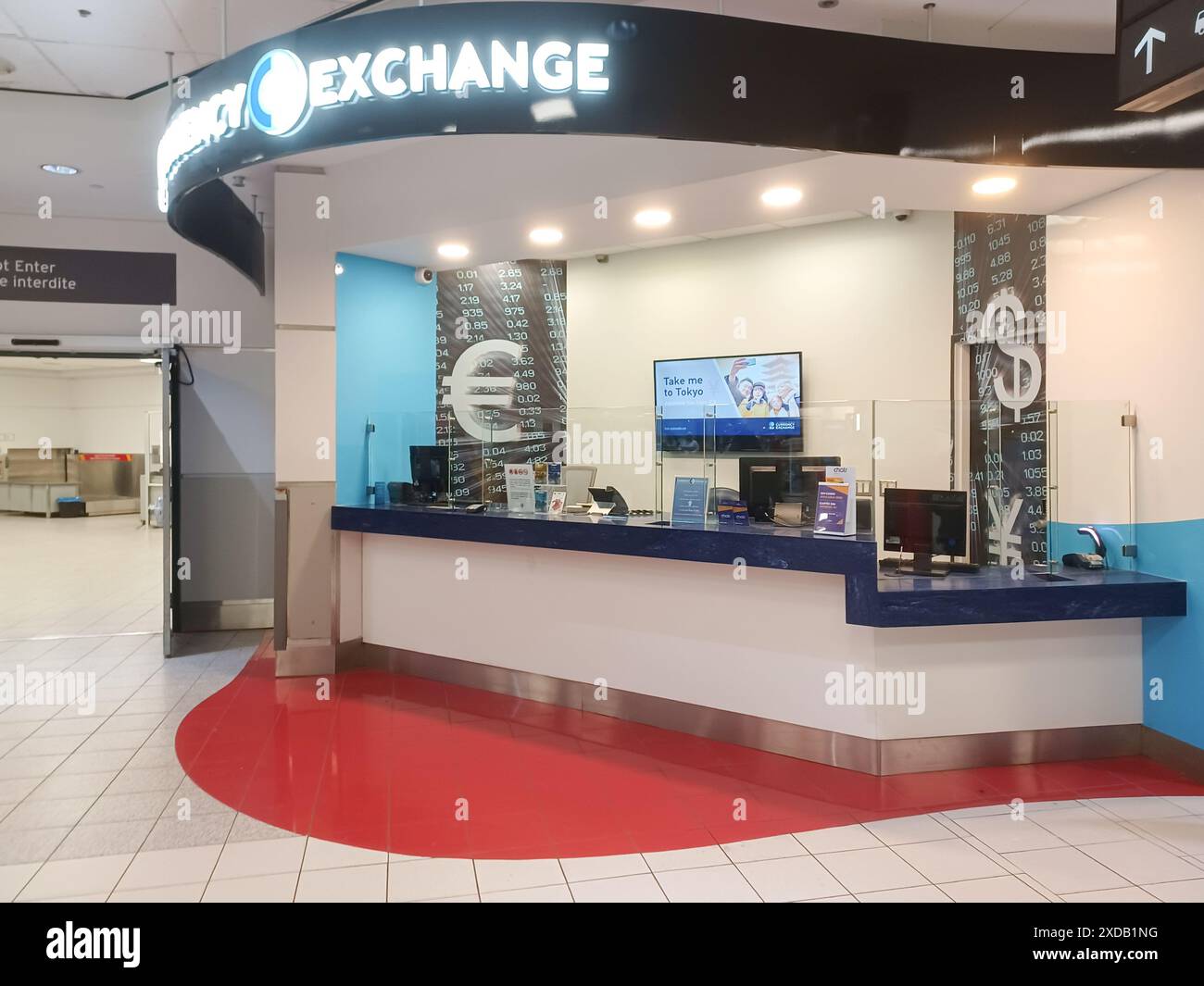 Toronto, ON, Canada - June 21, 2024: Inside view of the Toronto Pearson International Airport ...