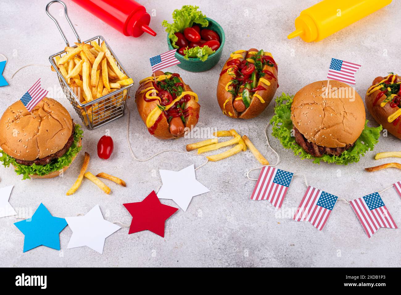 Traditional American food for celebrating July 4 Independence Day Stock ...