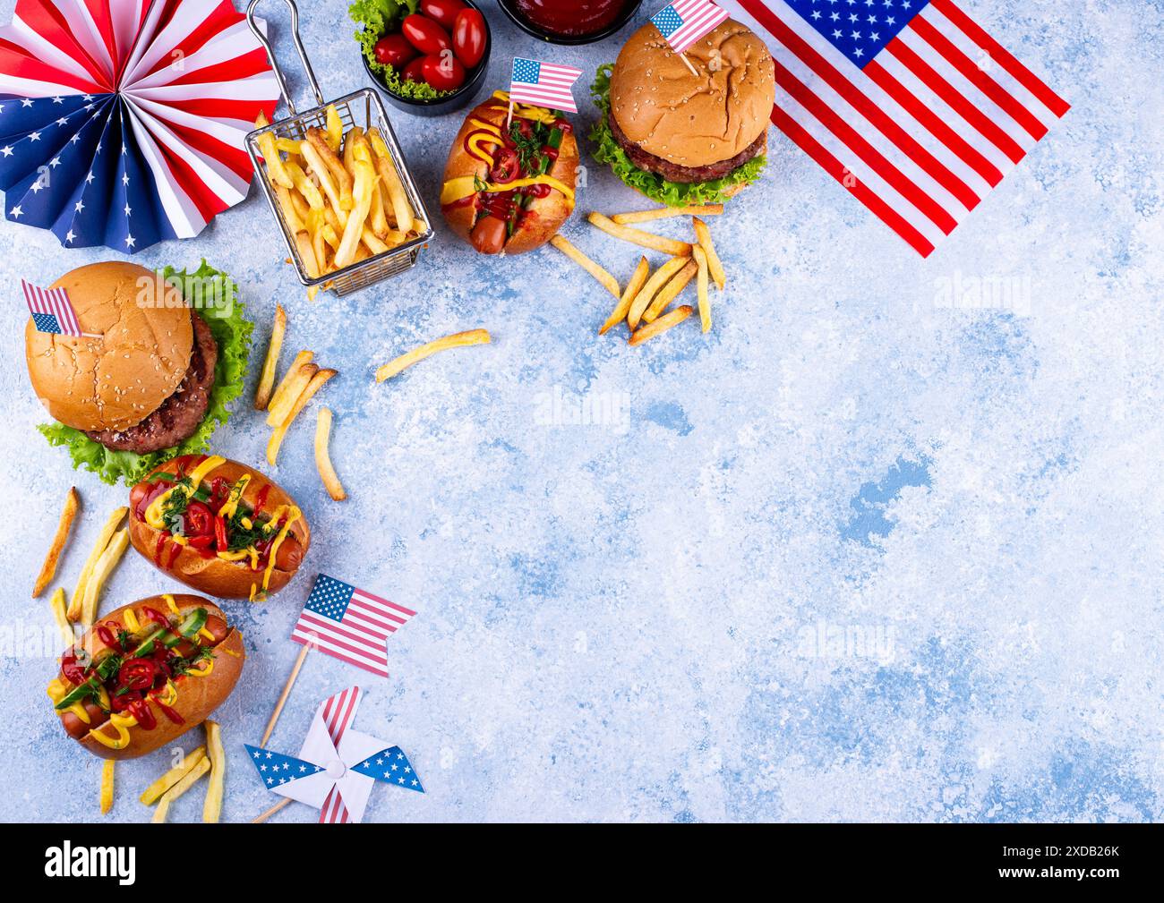 Traditional American food for celebrating July 4 Independence Day Stock ...