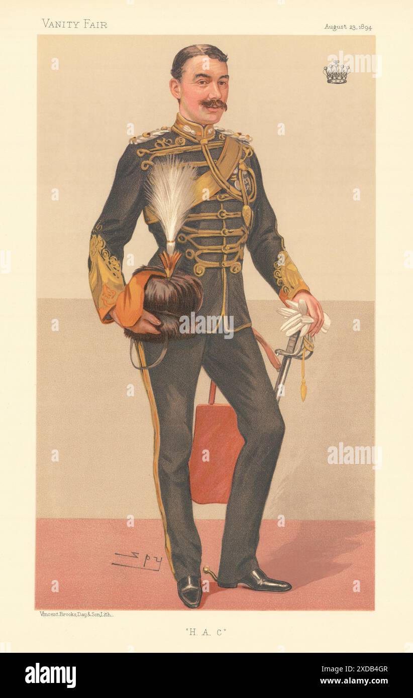 VANITY FAIR SPY CARTOON Rudolph Feilding, 9th Earl of Denbigh 'HAC ...