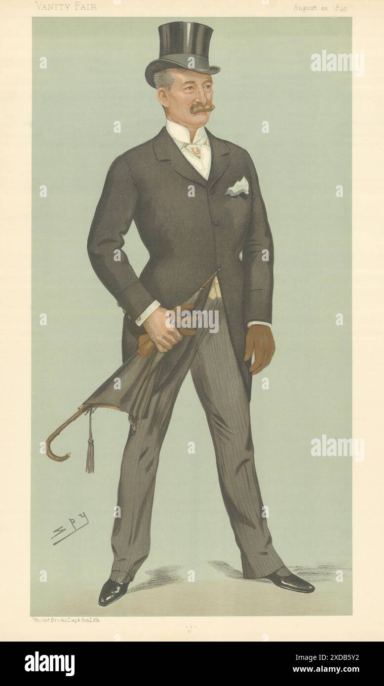 VANITY FAIR SPY CARTOON Tom Simpson Jay. 'J'. Business 1895 old antique ...