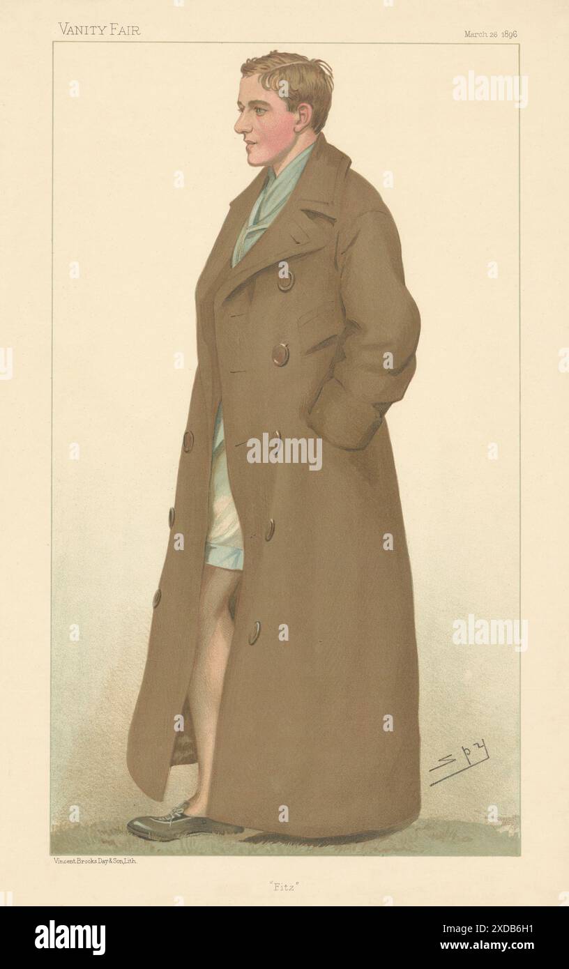 VANITY FAIR SPY CARTOON William Fitzherbert 'Fitz'. Athletics 1896 old ...