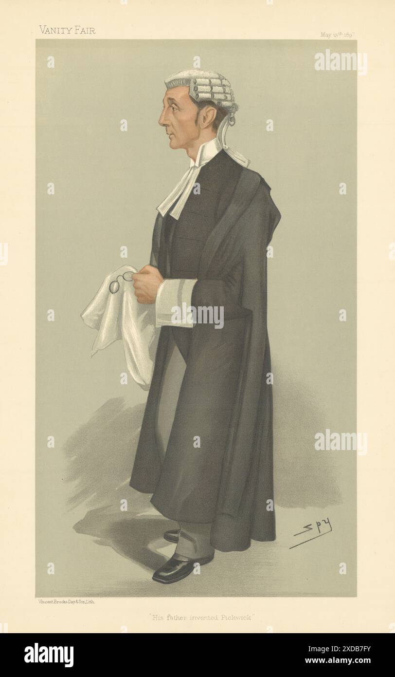 VANITY FAIR SPY CARTOON Henry Fielding Dickens 'His father invented ...