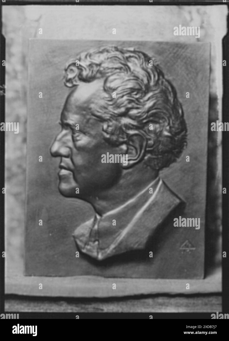Portrait relief sculpture of Arnold Genthe. Genthe photograph ...